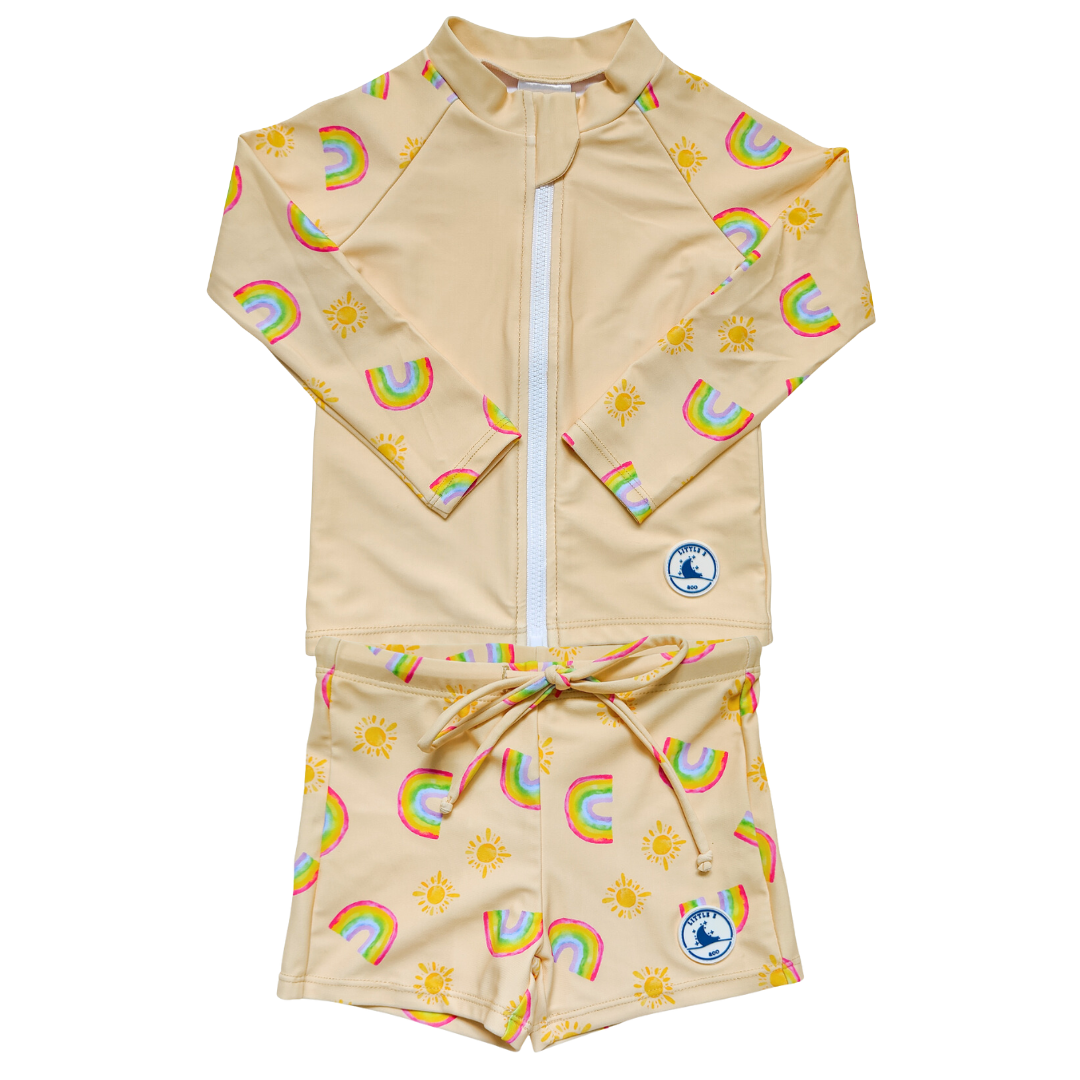 Rainbow Kids Rashie & Swim Shorts Combo